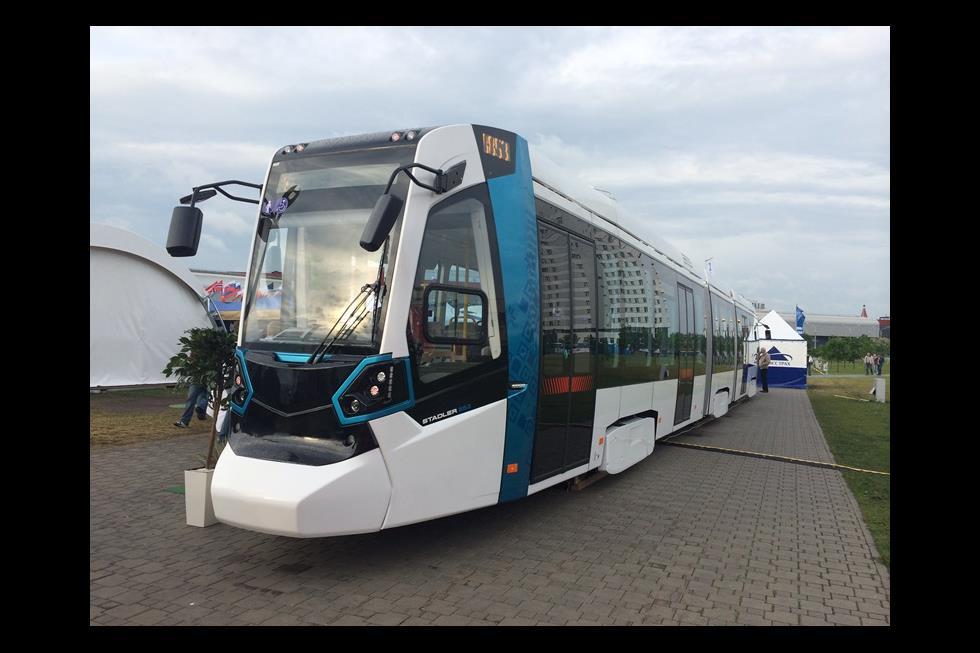 Stadler Minsk unveils new 1 524 mm gauge tram | News | Railway Gazette ...